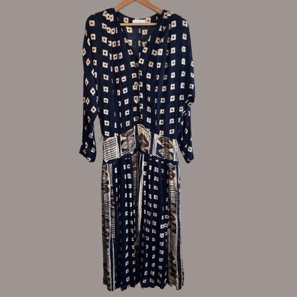 Lew Magram | Dresses | Vintage 8s Lew Magram Button Front Maxi Dress ...